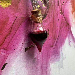 Hand Crafted | Jewelry | Handmade Glass Blood Vile Resin Necklace ...